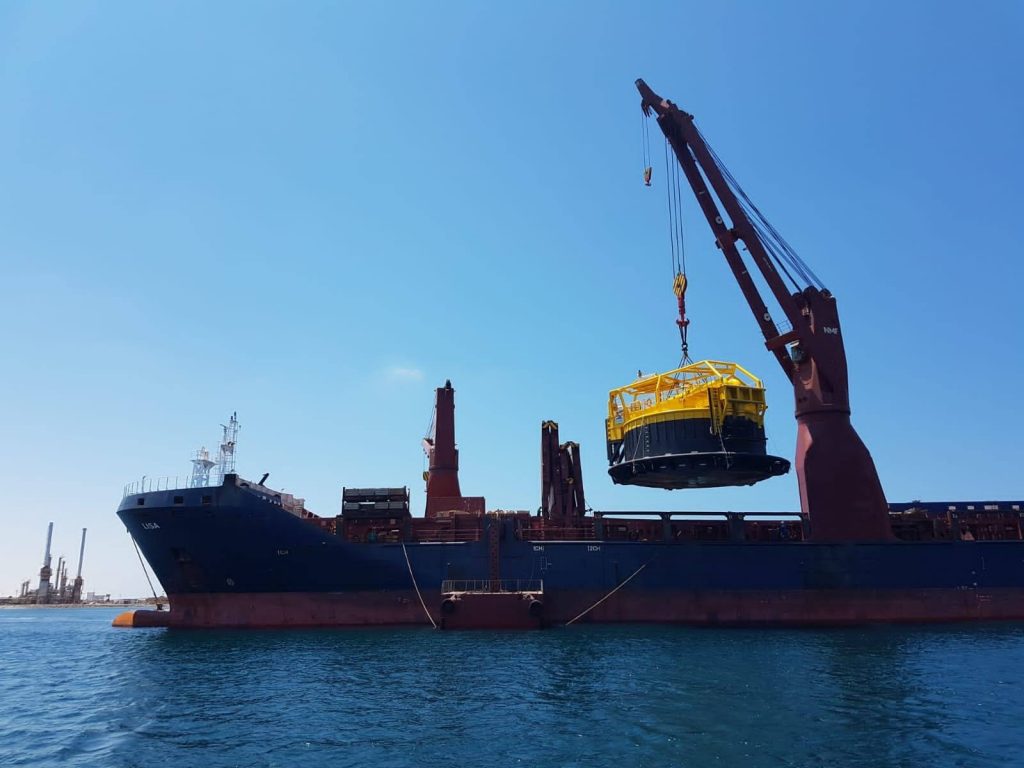 Floating Single Buoy Mooring arrives for Sirt Oil Company at Brega port